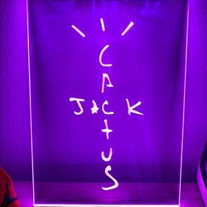 Other | Cactus Jack Led Neon Purple Light Sign 12x16 | Poshmark